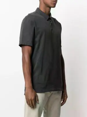 JAMES PERSE Sueded-jersey Polo Shirt - Grey