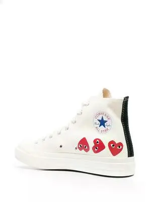 CONVERSE X COMME DES GARONS PLAY Chuck 70 Hi Multi Hearts Sneakers