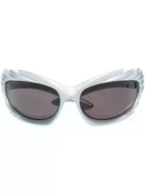 Balenciaga Rectangle-frame Sunglasses - Silver