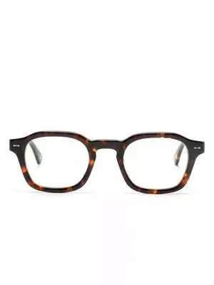 PETER AND MAY Hero Square-frame Glasses - Brown