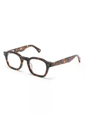 PETER AND MAY Hero Square-frame Glasses - Brown