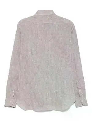 BARBA NAPOLI Linen Shirt - Brown