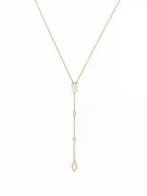 COURBET 18kt Recycled Rose Gold Laboratory-grown Diamond Tie Necklace - Pink