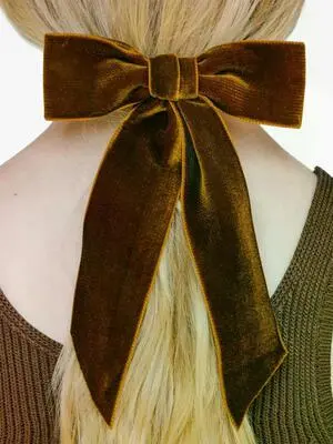 JENNIFER BEHR Velvet Bow Barrette