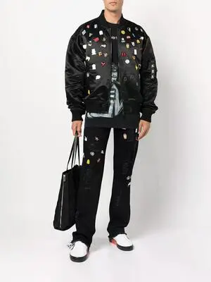 HACULLA. Decorative Pin-detail Bomber Jacket