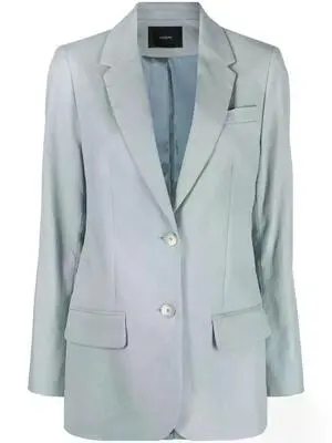 JOSEPH Single-breasted Cotton-linen Blend Blazer