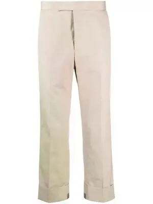 Thom Browne Tailored Cropped Twill Trousers