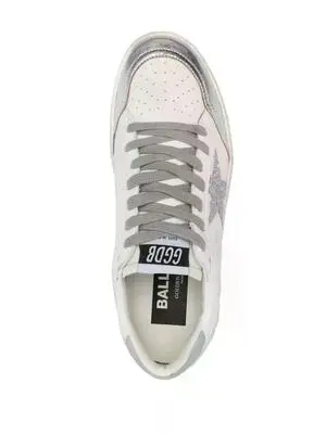 GOLDEN GOOSE Ball Star Glittered Leather Sneakers