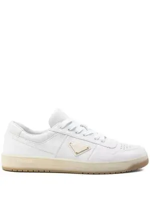 Prada Downtown Leather Sneakers - White