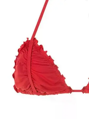AMIR SLAMA Ripple Effect Two-piece Bikini Set - Red