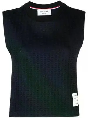 Thom Browne Logo-patch Jacquard Top