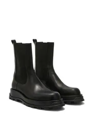 JIL SANDER Leather Ankle Boots