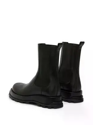 JIL SANDER Leather Ankle Boots