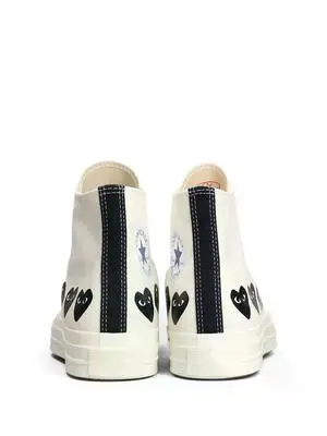CONVERSE X COMME DES GARONS PLAY Chuck 70 Multi-heart High Top Sneakers