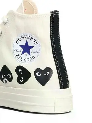 CONVERSE X COMME DES GARONS PLAY Chuck 70 Multi-heart High Top Sneakers