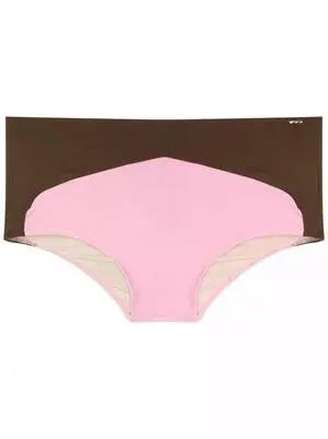 AMIR SLAMA Panelled Swim Trunks - Brown