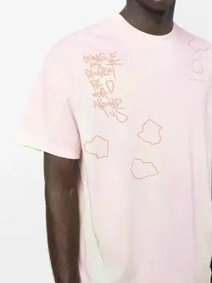 OBJECTS IV LIFE Graphic-print Distressed-effect T-shirt