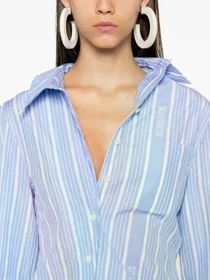 Jacquemus Pablo Pinstripe Shirt - Blue
