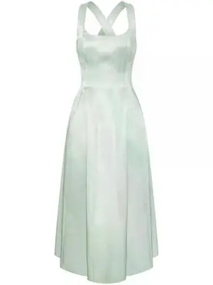 Philosophy Di Lorenzo Serafini Satin Midi Dress - Green