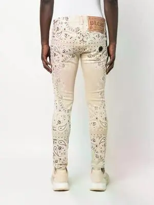 Philipp Plein Bandana Print Skinny Jeans