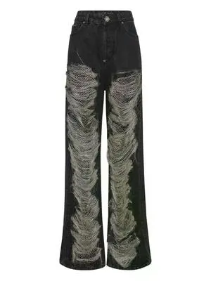 Philipp Plein Mesh Strass Jeans
