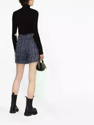 Balmain High-waisted Tweed Shorts