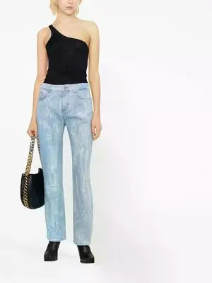 Stella McCartney Crinkle-effect Straight-leg Jeans
