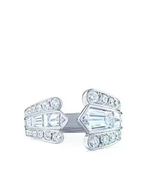 Kwiat 18kt White Gold Diamond Cascade Open Ring - Silver