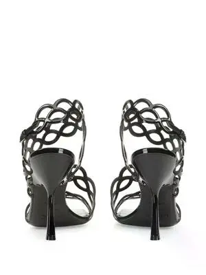 SERGIO ROSSI Sr Mermaid 100mm Leather Sandals