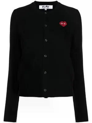 Play Comme Des Garcon Round Neck Cardigans For Men