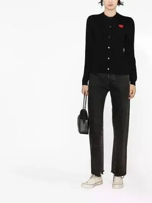 Play Comme Des Garcon Logo-patch Cardigan
