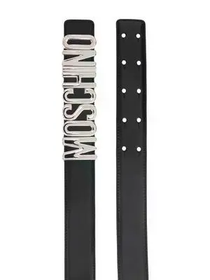 Moschino Plaque Belt - Black