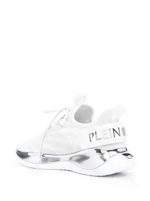 PLEIN SPORT Metallic-logo Sneakers - White