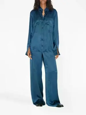 Burberry Logo-jacquard Wide-leg Trousers