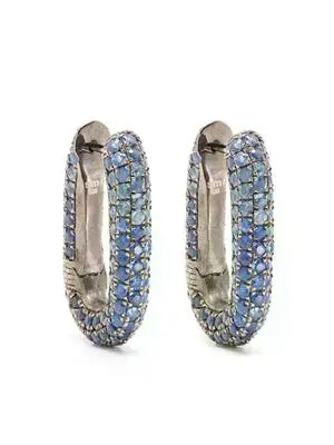 SELIM MOUZANNAR Link Sapphire Earrings - Silver