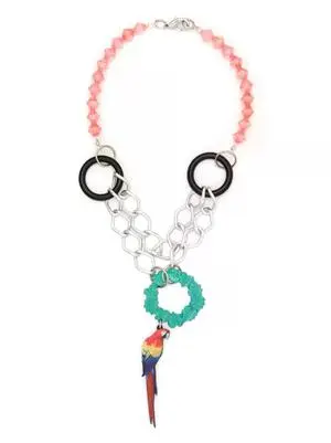 AMIR SLAMA Parrot-motif Contrast Necklace