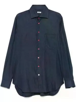 Kiton Flannel Shirt - Blue