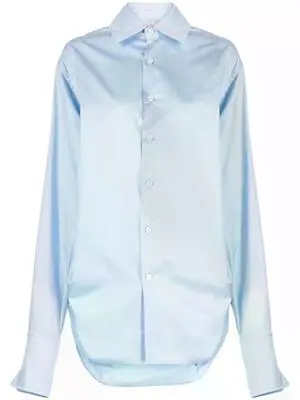 WOERA Drawstring Cotton Shirt