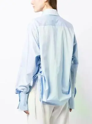 WOERA Drawstring Cotton Shirt