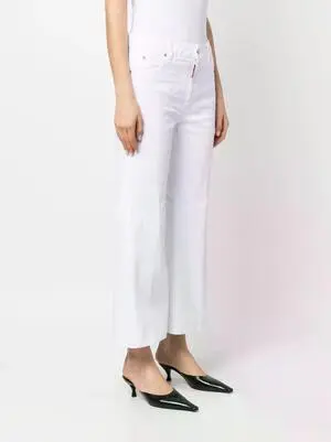 Dsquared2 Cropped Stretch-cotton Jeans - White