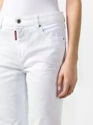 Dsquared2 Cropped Stretch-cotton Jeans - White
