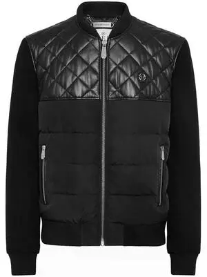 Philipp Plein Leather Bomber Jacket