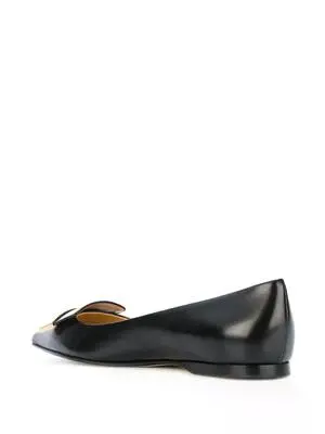 SERGIO ROSSI Logo Plaque Ballerinas