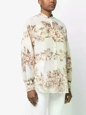 TWINSET Floral Print Shirt - Neutrals