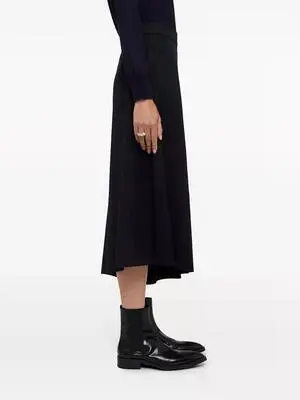 JIL SANDER Asymmetric Virgin Wool Midi Skirt