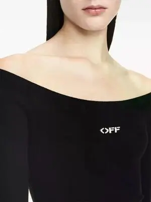 Off-White Off-shoulder Dress