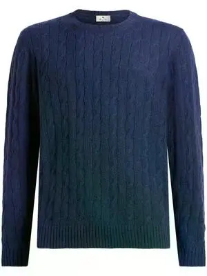Etro Cable-knit Cashmere Sweater - Blue