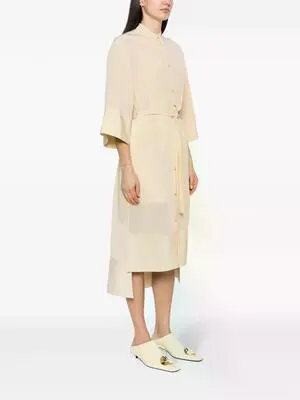 JOSEPH Collarless Silk Dress