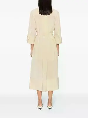 JOSEPH Collarless Silk Dress