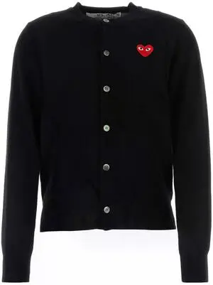 Play Comme Des Garcon Wool Cardigan